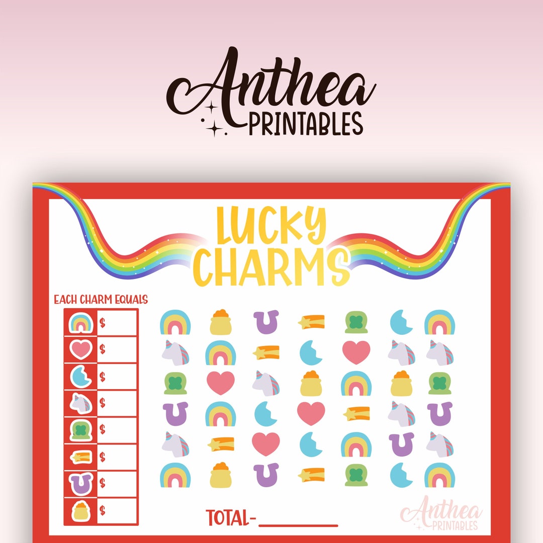 Lucky Charms Savings I Digital Download - Etsy