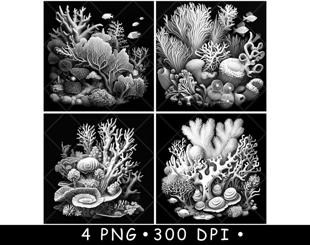 Coral Reef Underwater Tropical Ocean Sea Marine Life Fish Laser File ...