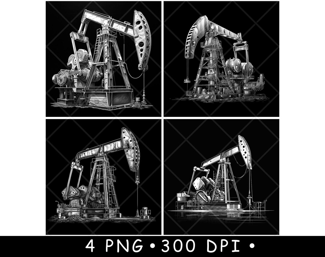 Oil Well Pump Jack Oilfield Machine Crude Rig Field Mech Laser File ...