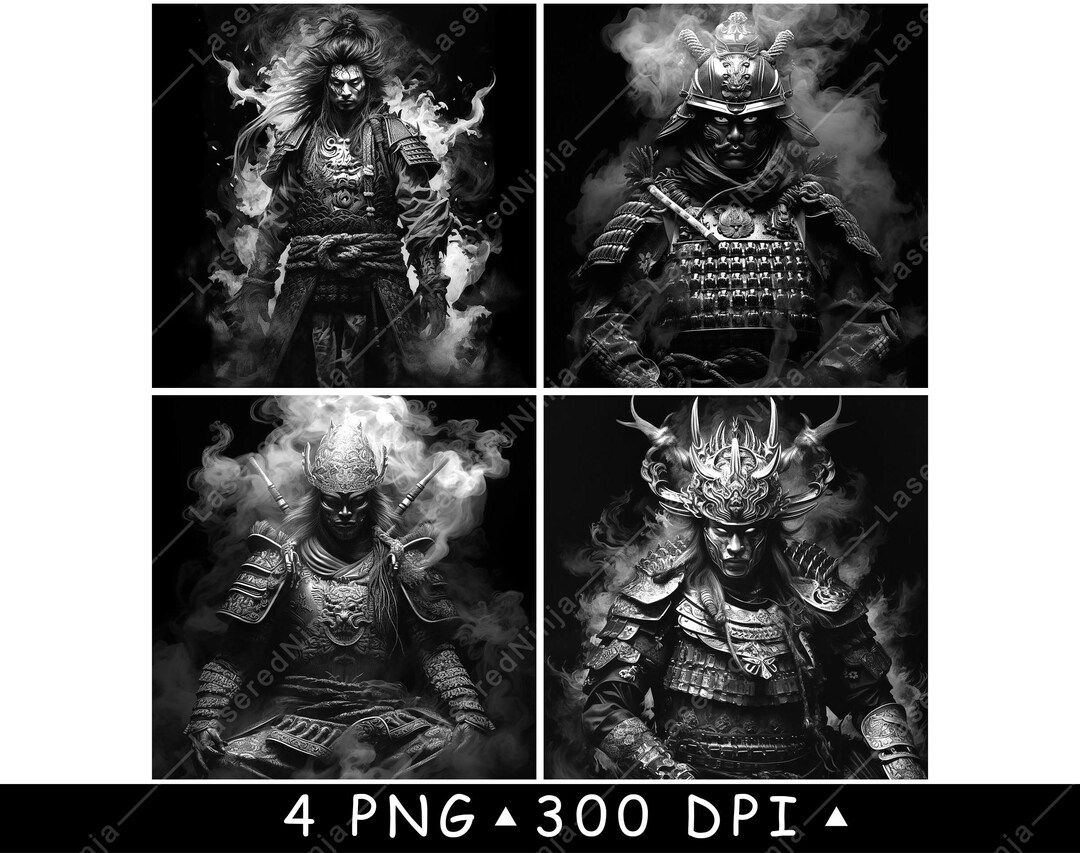 Samurai Armor Japan Shogun Feudal Smoke Scene Edo Warrior Laser File ...