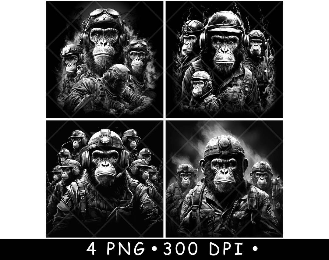 Monkey Soldiers Chimp Army Chimpanzee Tactical Military Laser File ...