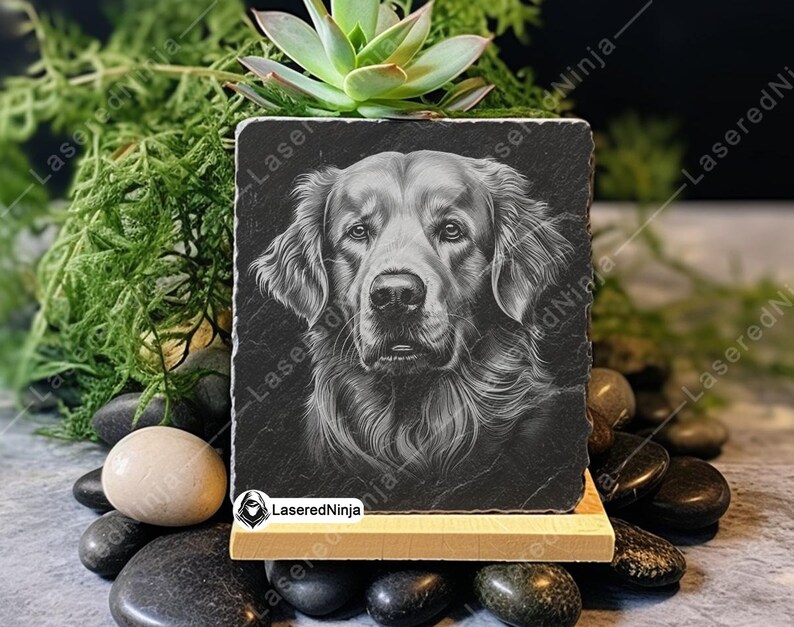 Golden Retriever Head Dog Breed Furry Coat Canine Pet Pup Laser File ...