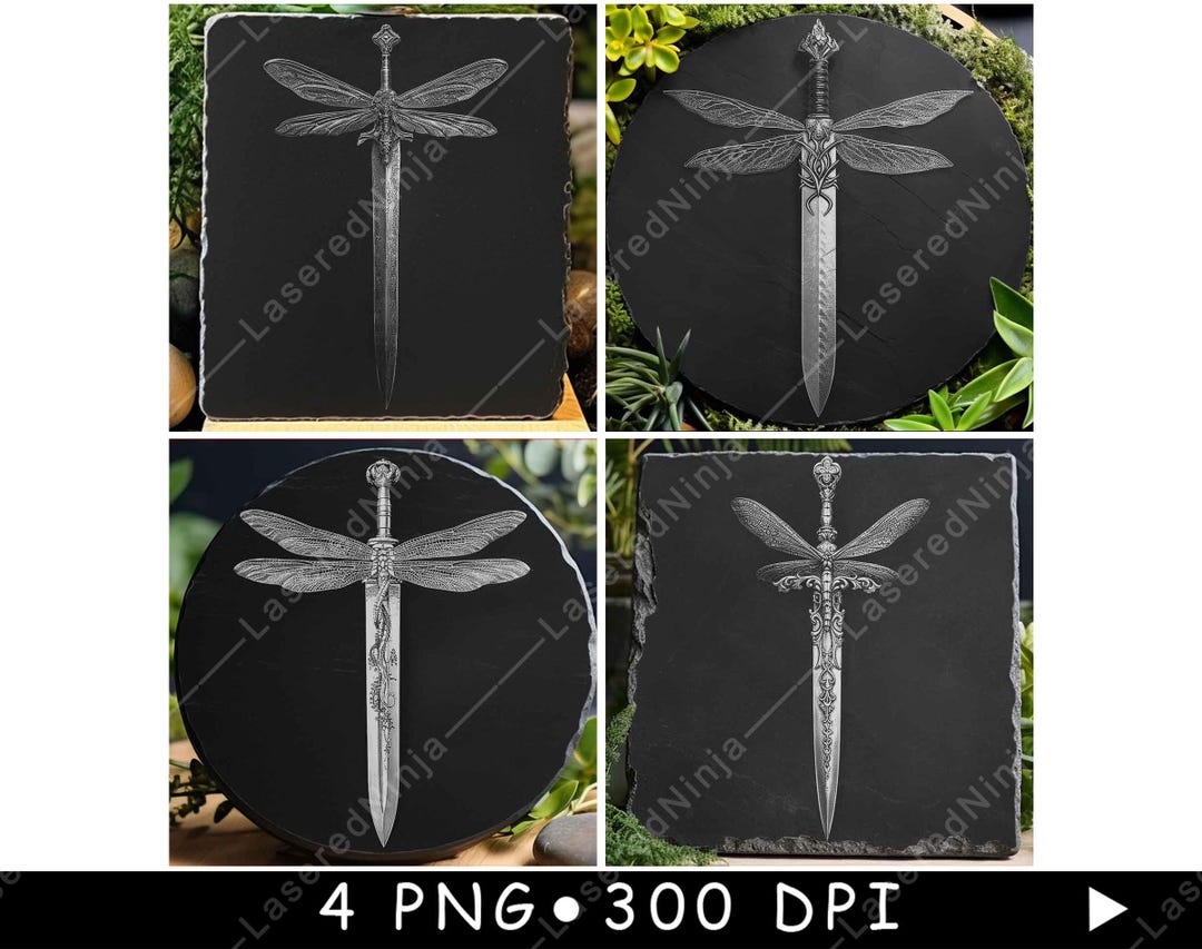 Dragonfly Insect Wings Dagger Sword Vintage Weapon Blade Laser File ...