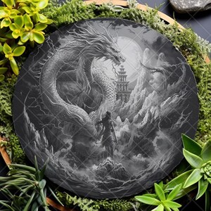 Chinese Dragon Woman Fire Serpent Myth Fantasy Warrior Laser File ...