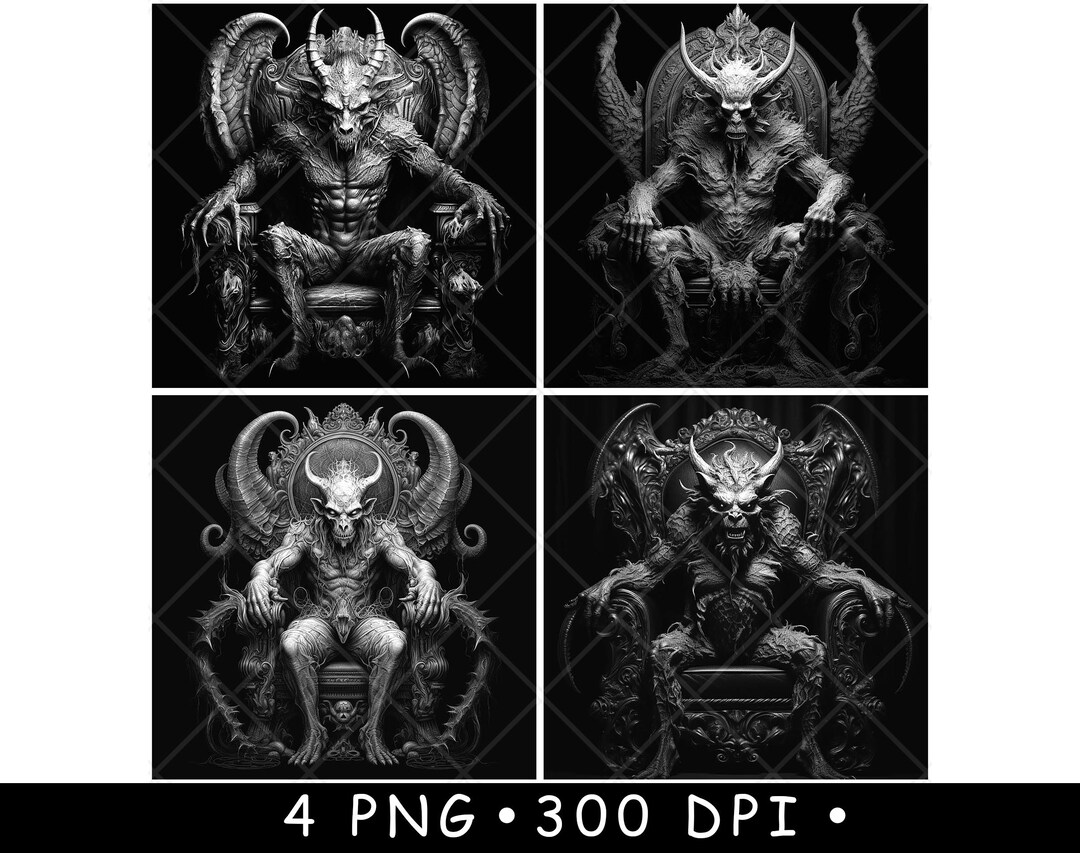 Demon Evil Satan Throne Monster Hell Halloween Creature Laser File ...