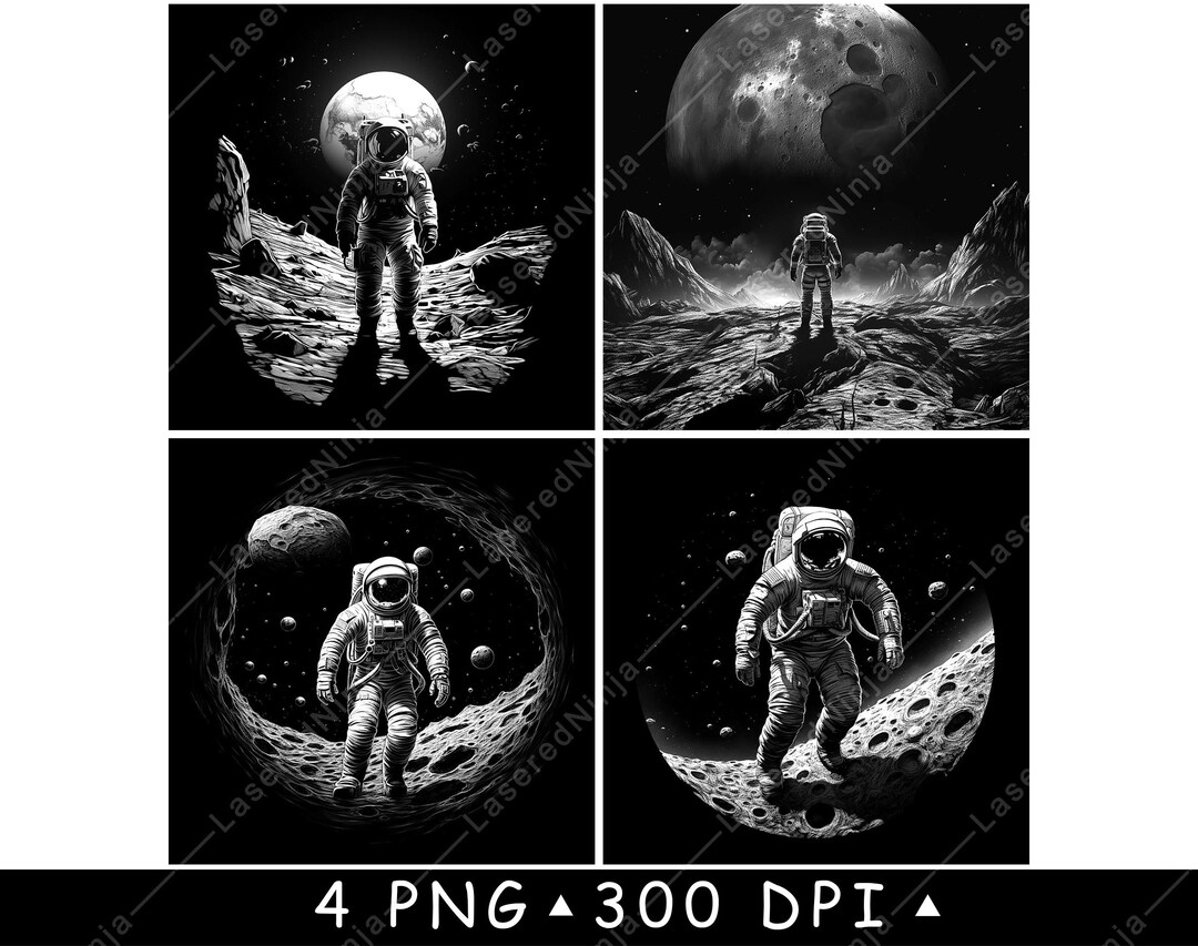 Astronaut Moon Lunar Nasa Spaceman Aerospace Space Travel Laser File ...