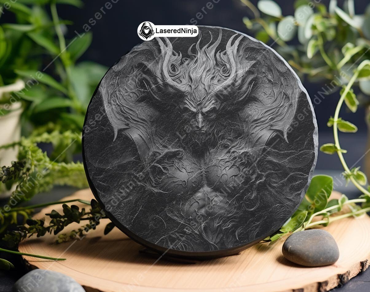 Devil Demon Dark Face Evil Monster Hell Satan Spirit Ogre Laser File ...