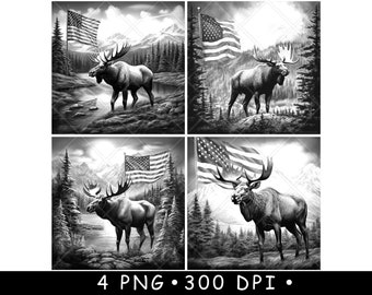 Moose Sitting Scene Forest Bull Wildlife Jungle Forest 3d Laser File ...