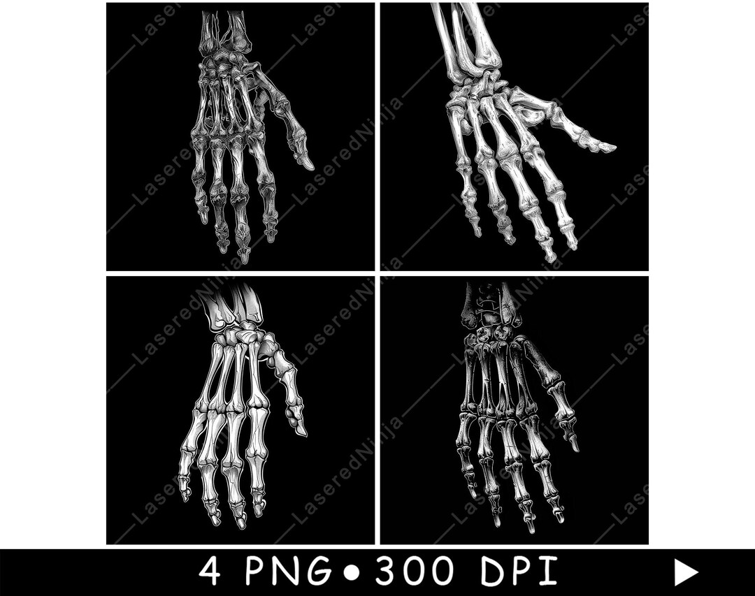 Skeleton Hand Human Bones Fingers Spooky Horror Halloween Laser File ...