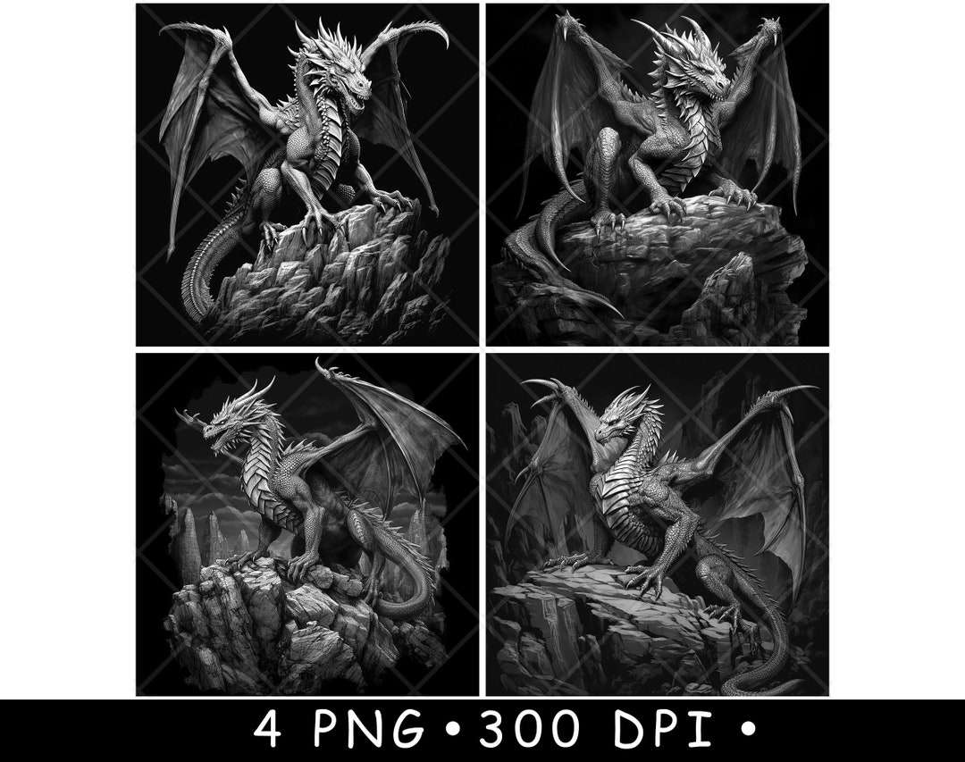 Dragon Serpent Dungeon Mountain Fantasy Myth Drache Draco Laser File ...