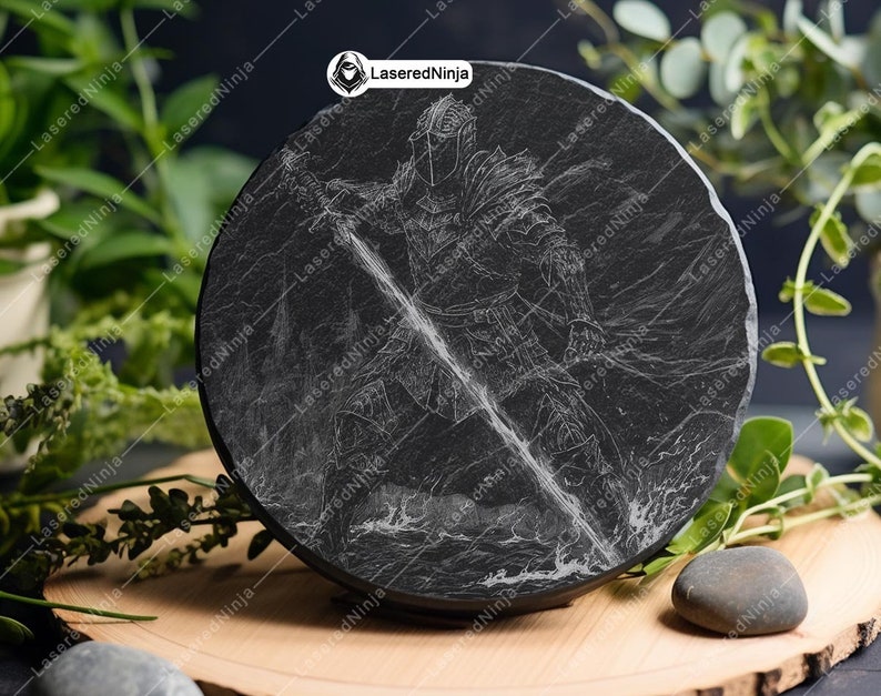 Medieval Knight Armor Flame Sword Noble Kings Guard Coaster Laser File ...