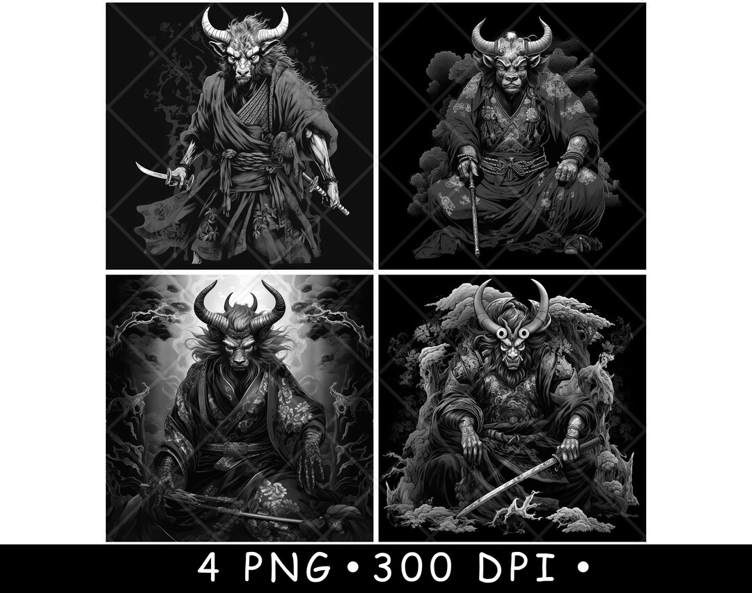 Samurai Ox Bull Cattle Bison Ninja Kung Fu Master Coaster Laser File ...