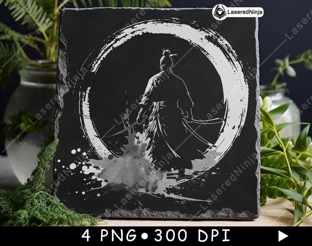 Ancient Japanese Samurai Warrior Enso Circle Brushstroke Laser File ...
