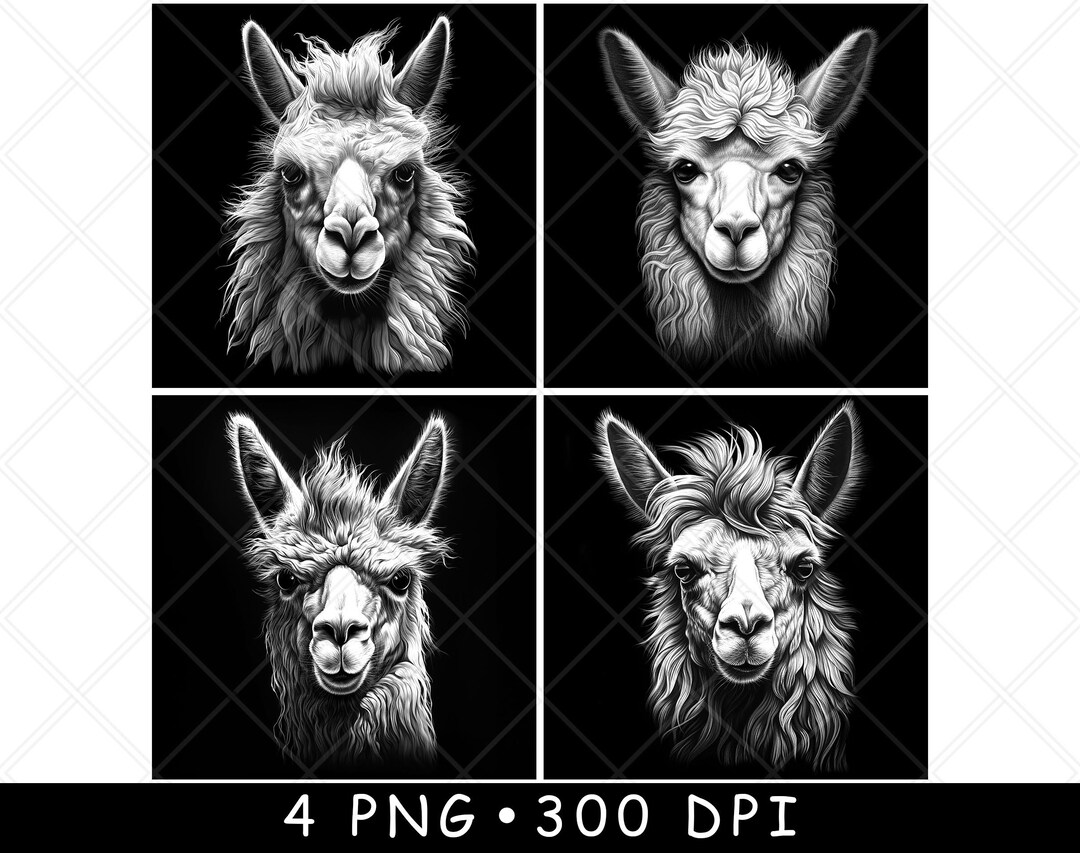 Llama Head Alpaca Wooly Cria Camelid Mammals Goat Laser Laser File ...
