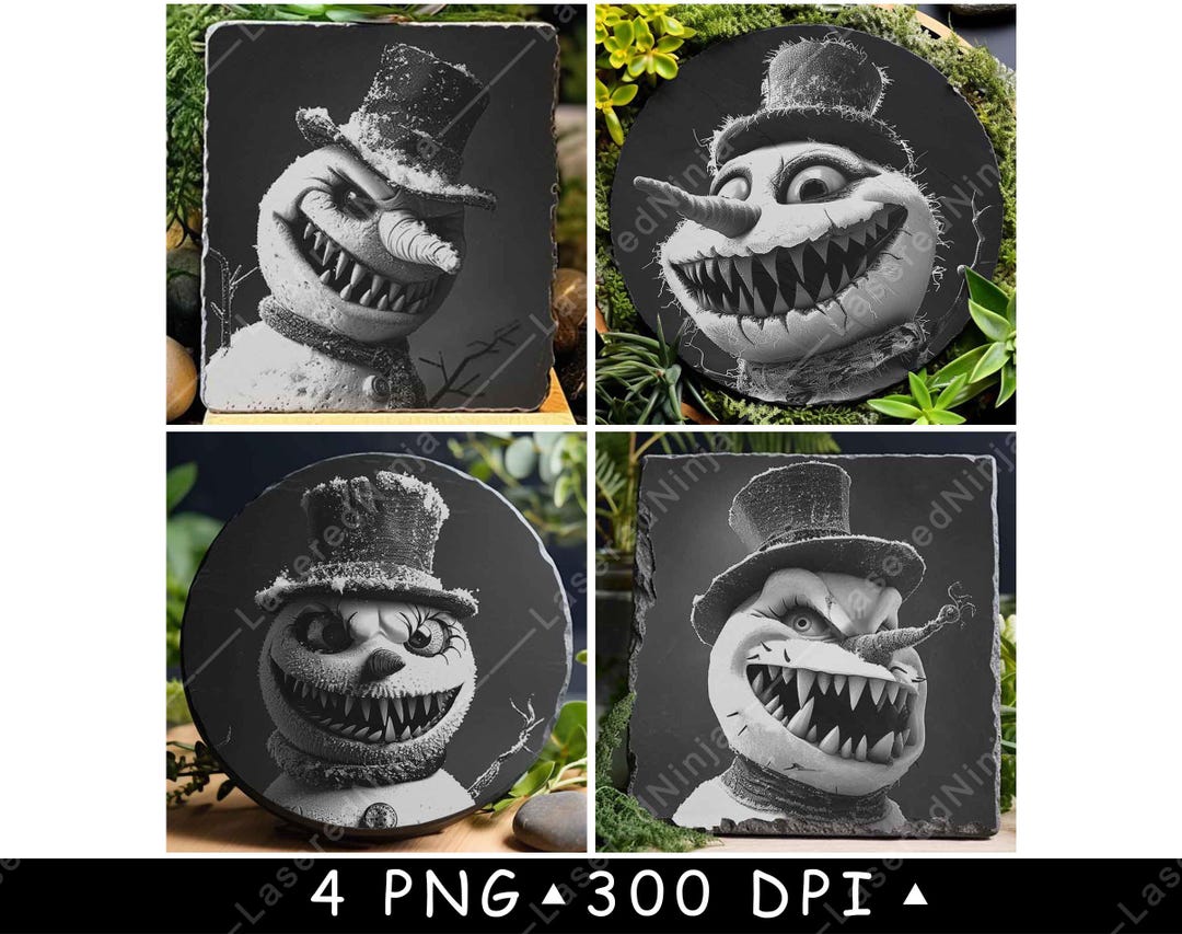 Monster Snowman Scary Evil Horror Creepy Winter Halloween Laser File ...