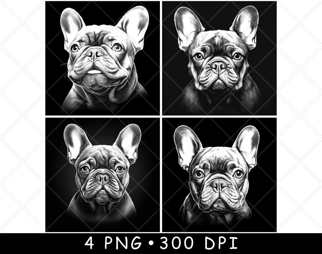 French Bulldog Head Frenchie Pet Dog Breed Face Fur Art Laser File ...