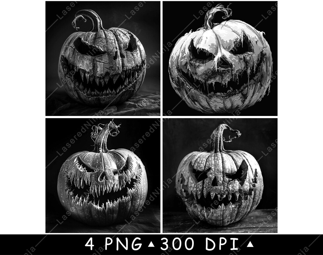 Scary Pumpkin Halloween Lantern Horror Spooky Decor Eerie Laser File ...