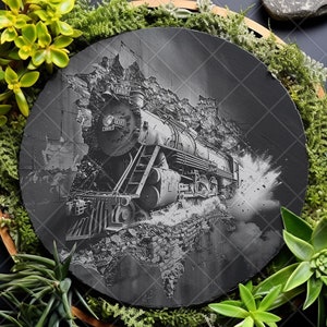 Steam Engine Train Locomotive Railway Vehicle Classic Laser File ...