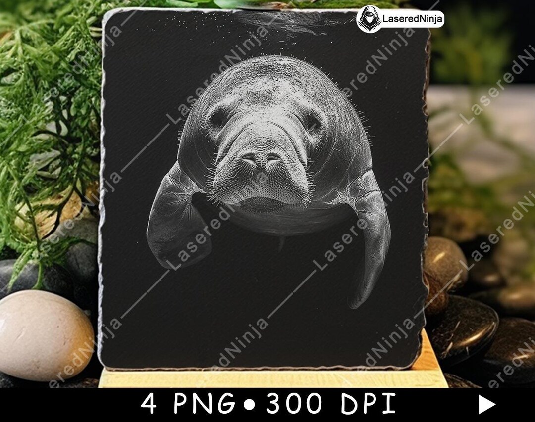 Manatee Sea Cow Marine Life Aquatic Animal Swim River Laser File ...