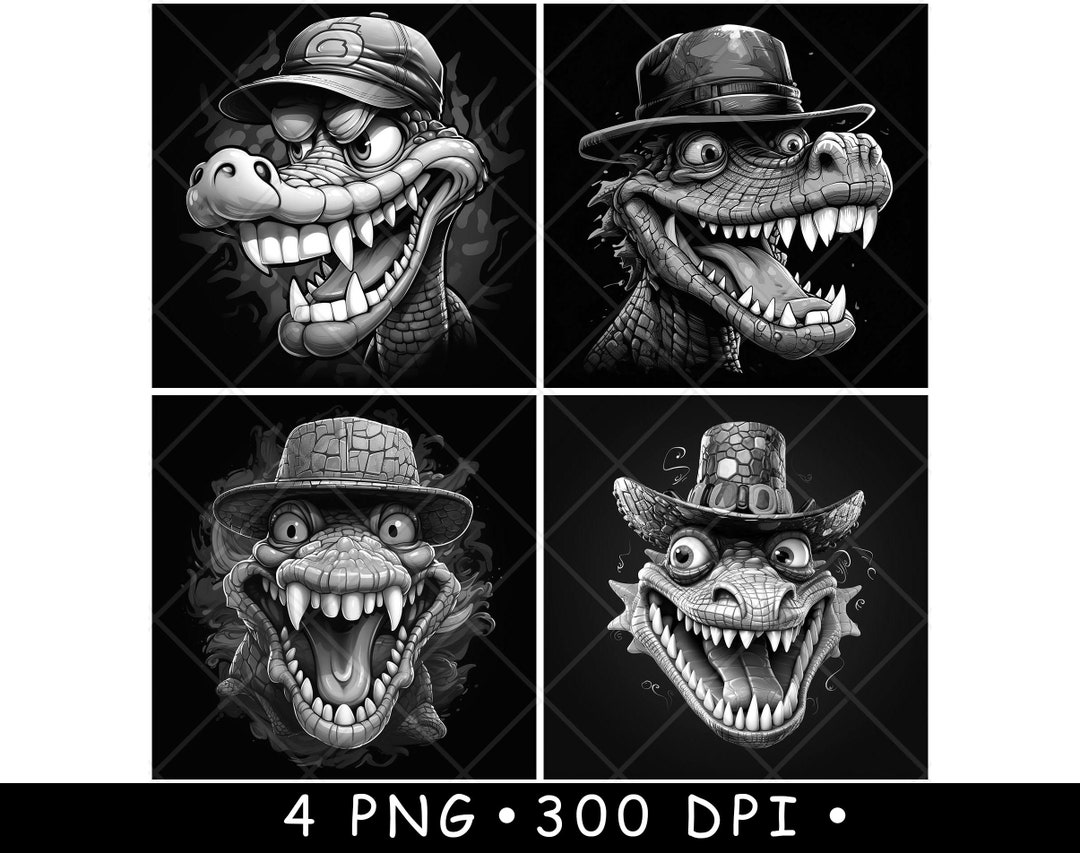 Funny Cute Crocodile Alligator Reptile Predator Cartoon Laser File ...