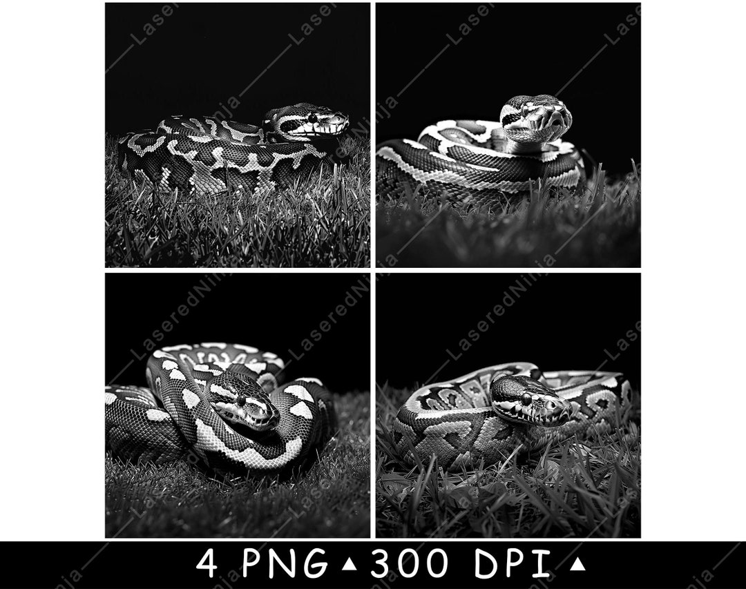 Ball Python Snake Royal Grassland Coiled Serpent Boa Laser File Coaster ...