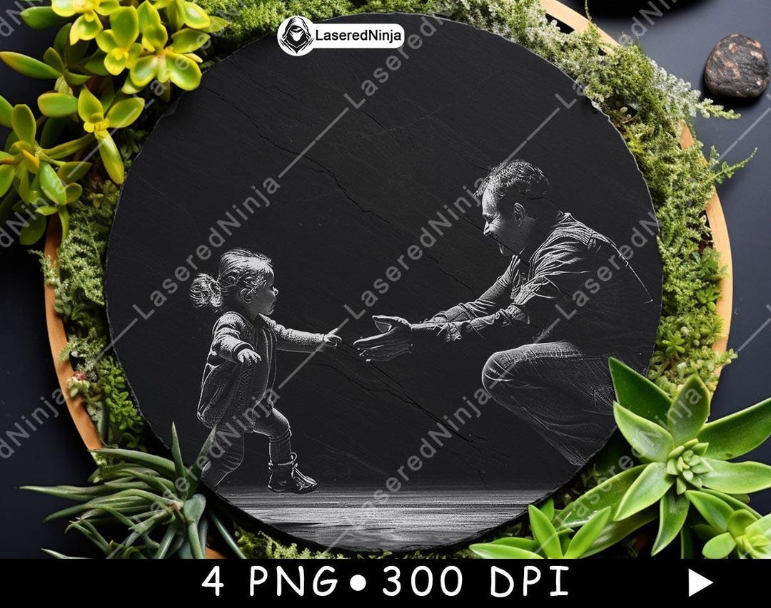 Daughter Father Embrace Parent-child Bonding Family Love Laser File ...