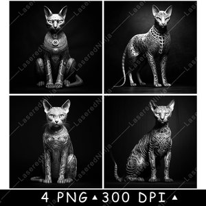 Sphynx Egyptian Cat Bastet Lioness God Ancient Egypt Myth Laser File ...
