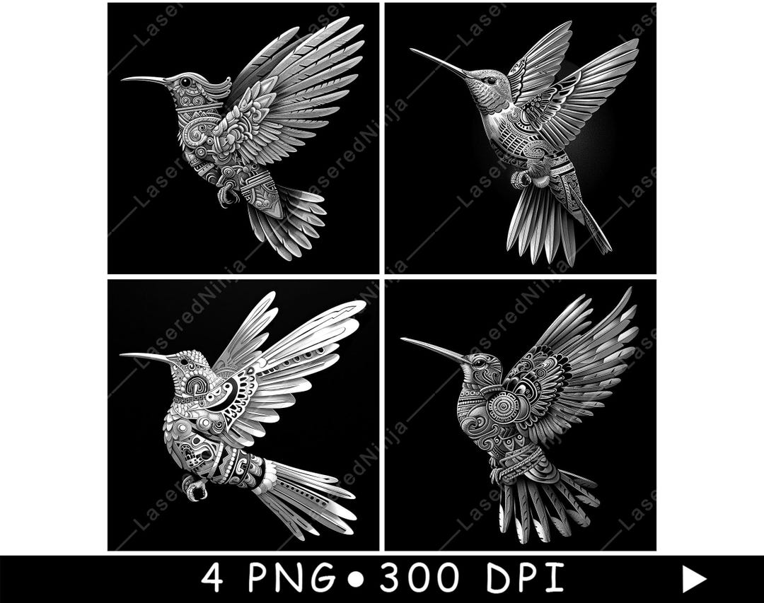 Hummingbird Traditional Mayan Patterns Tribal Geometric Laser File ...