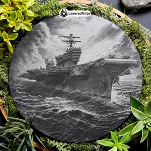 Aircraft Carrier Navy Supply Ship Warship Strike Coaster Laser File ...