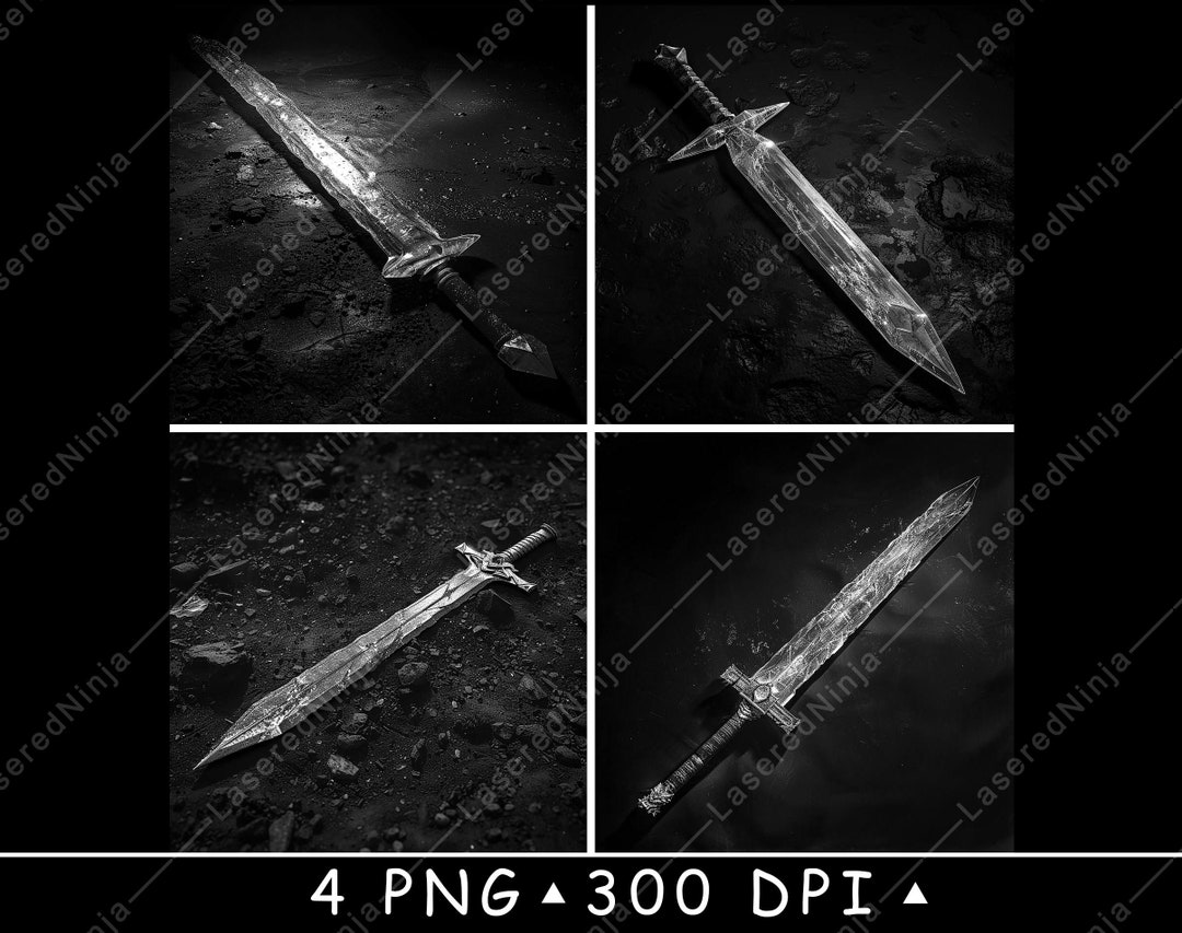 Crystalline Sword Weapon Blade Steel Metal Medieval War Laser File ...