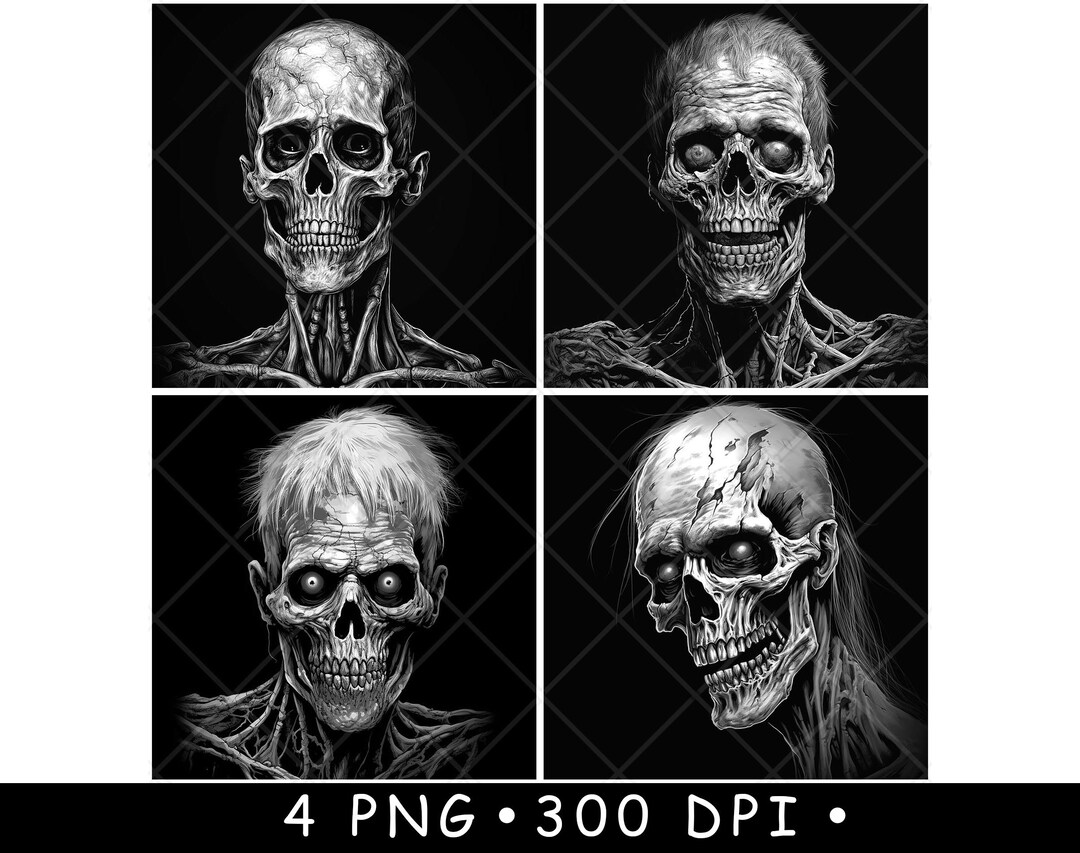 Zombie Undead Rot Skeleton Skull Scary Halloween Horror Laser File ...