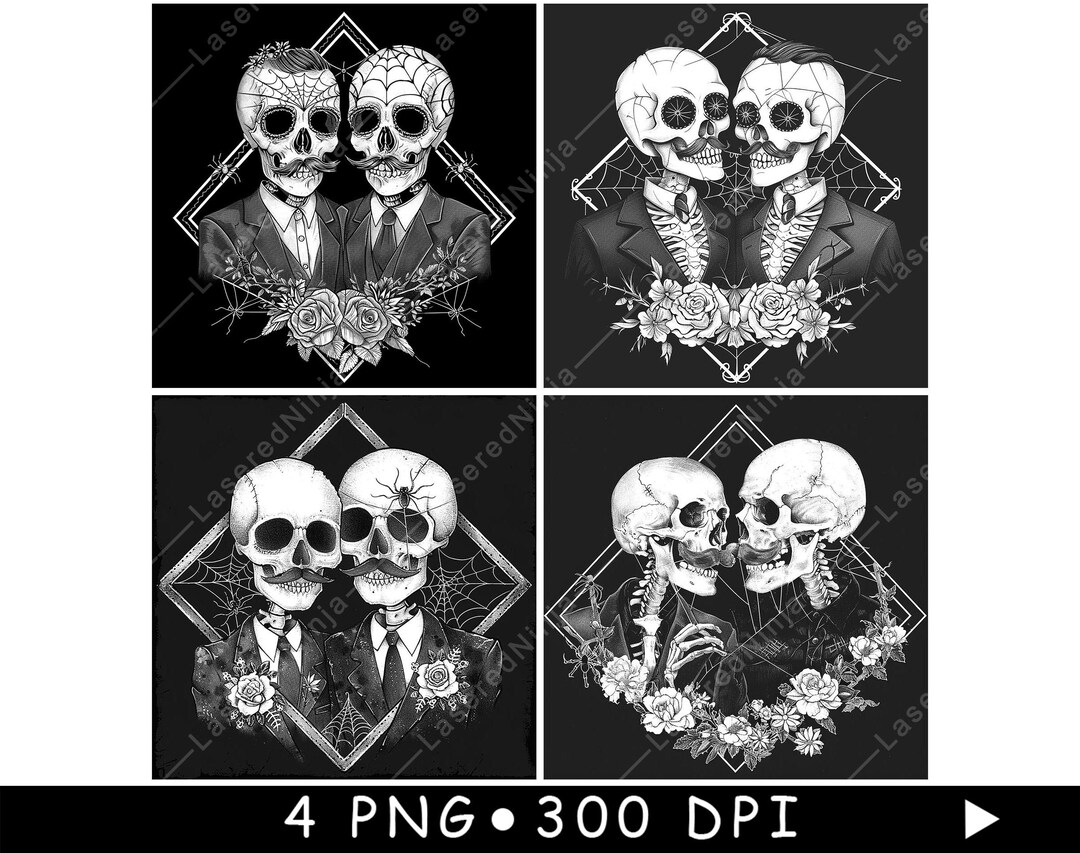 Skull in Suite Moustache Skeleton Frame Cobweb Halloween Laser File ...