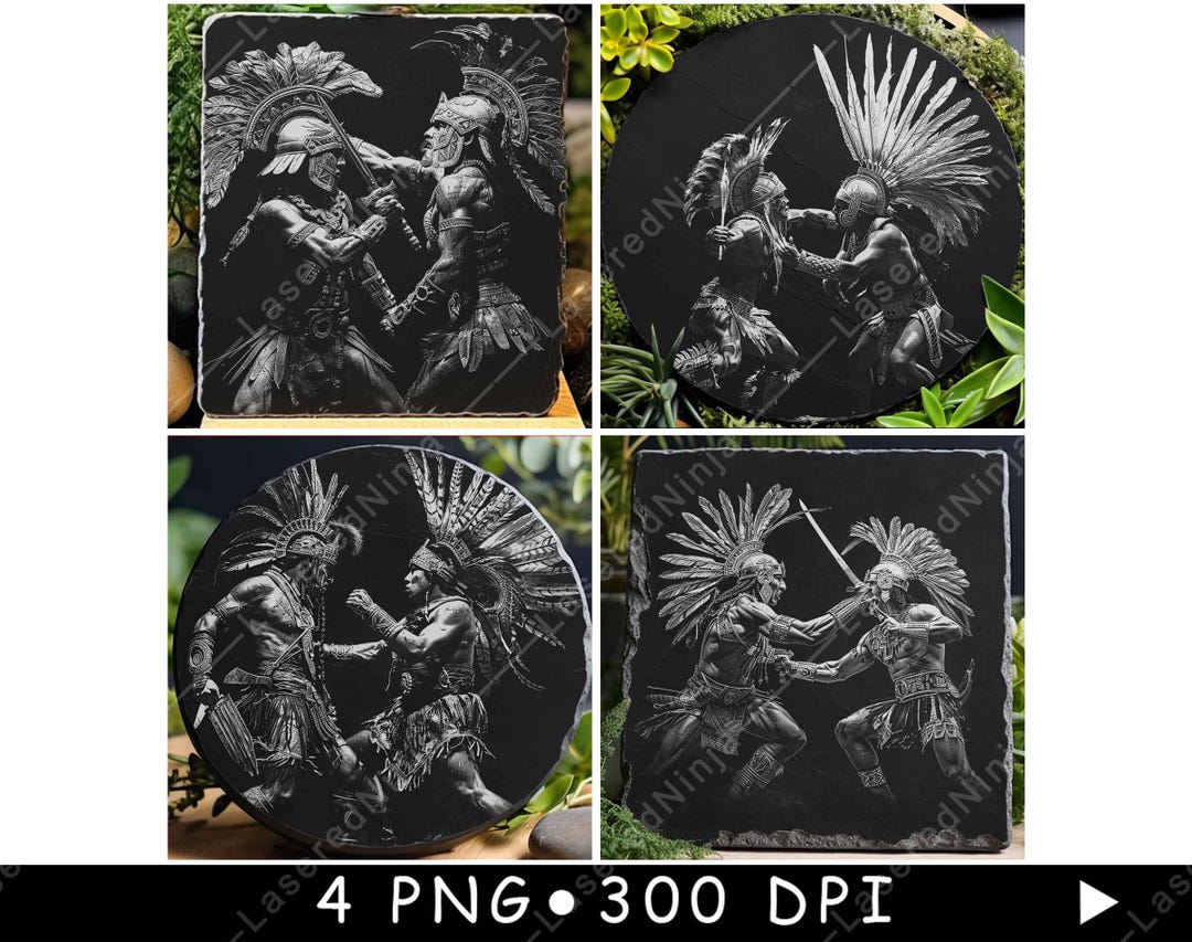 Aztec Warrior Fight Ancient Combat Duel War Indian Native Laser File ...