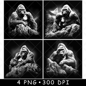 Gorilla Silverback Ape King Alpha Primate Monkey Wildlife Laser File ...