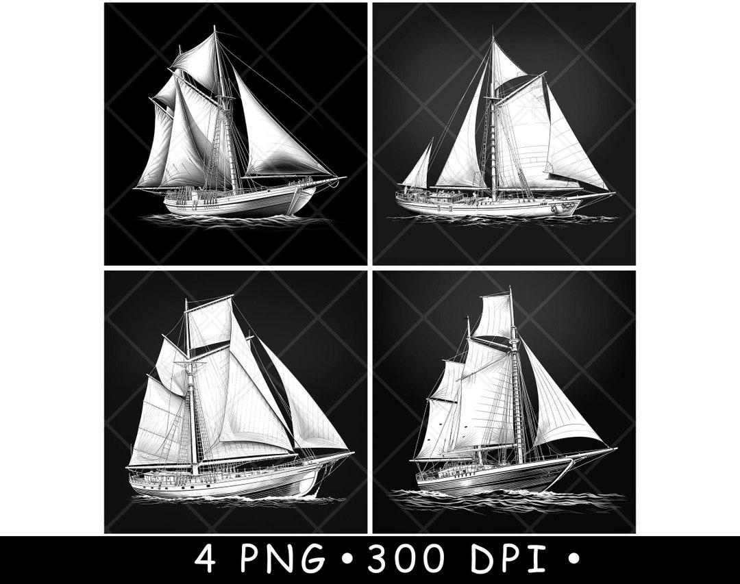 Sloop Yacht Sailboat Boat Cutter Ship Vessel Ocean Scene Laser File ...
