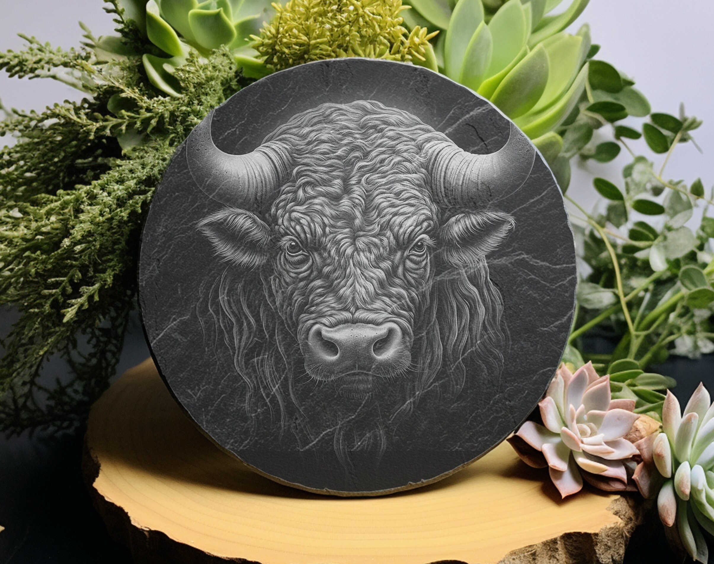Bull Cattle Cow Ox Head Taurus Ranch Farm Laser PNG File Slate - Etsy