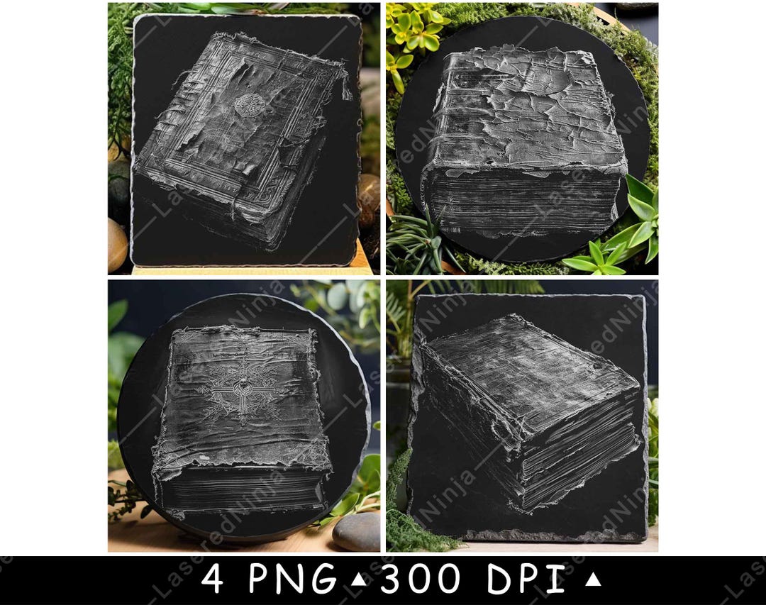 Old Tattered Necronomicon Tome Book of Dead Magic Ancient Laser File ...