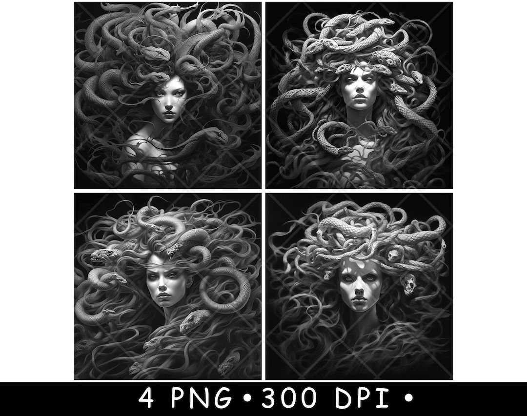 Medusa Serpent Hair Gorgon Snake Queen Statue Greek Myth Laser File ...