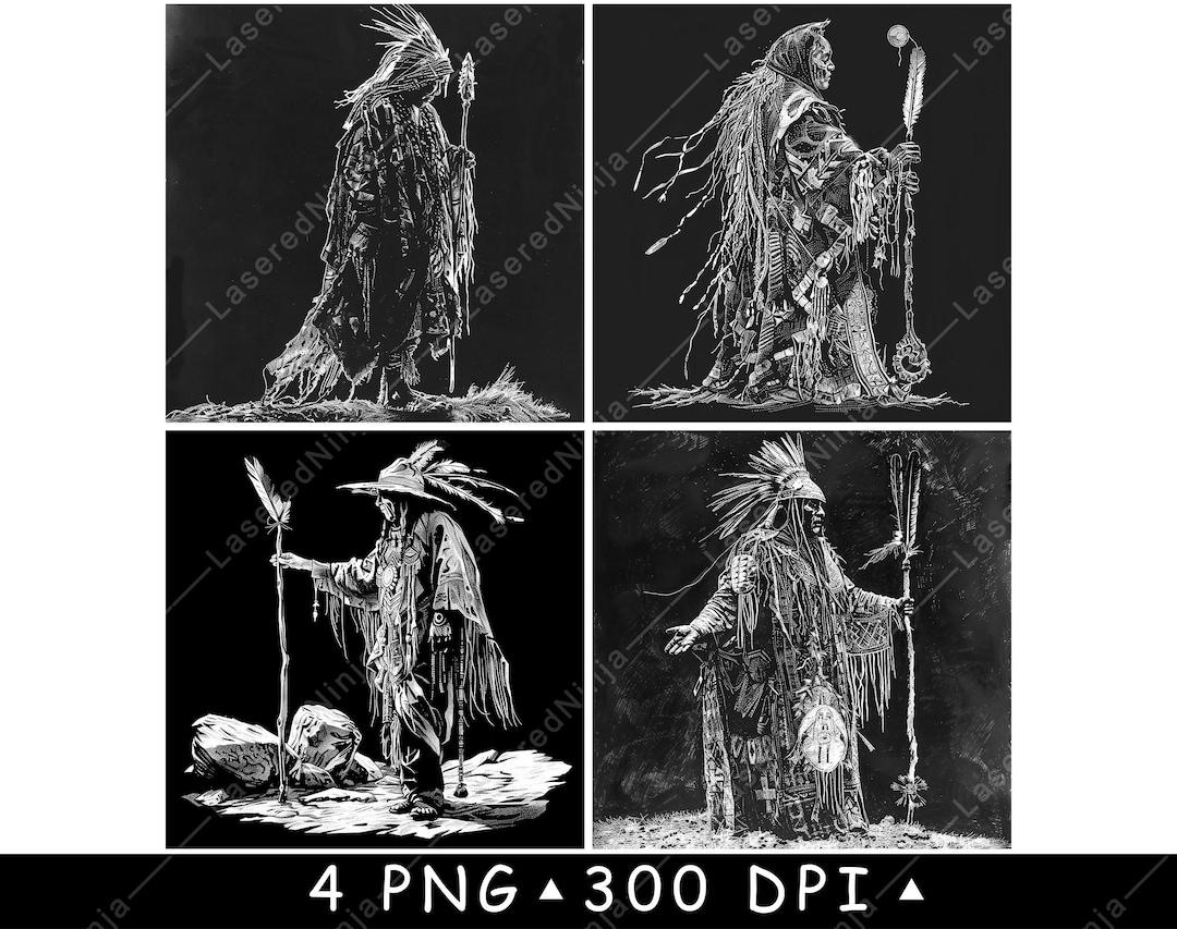 Shaman Native American Indian Healer Ritual Tribe Spirit Laser File ...