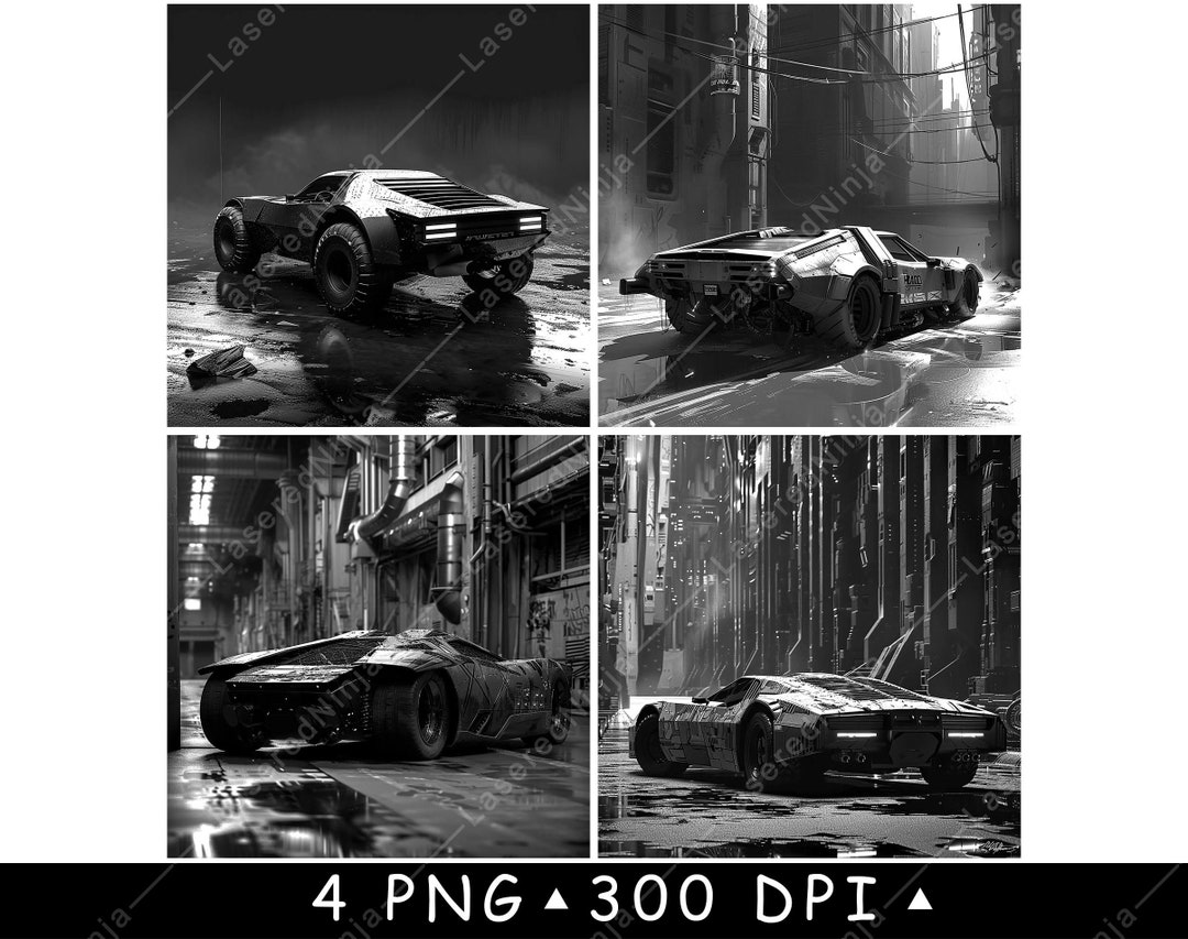 Cyberpunk Armor Muscle Car Super Engine Futuristic Urban Laser File ...
