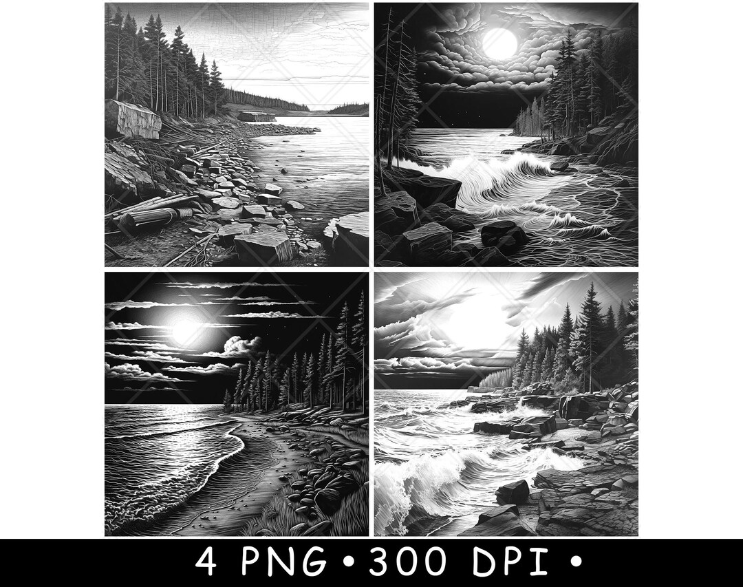 Lake River Rocky Shore Seaside Coastal Nature Landscape Laser File ...