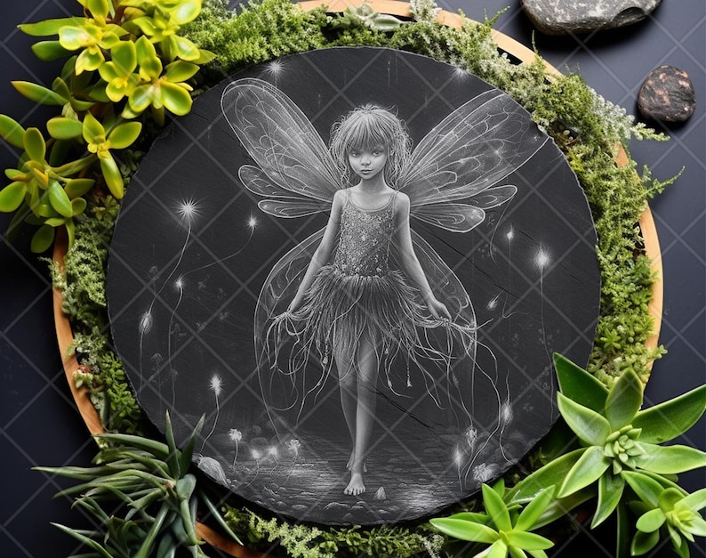 Beautiful Fairy Pixie Sprite Elf Myth Enchanted Coaster Laser File ...