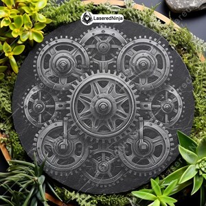 Gear Cogs Mechanical Industrial Engineering Machinery Steampunk Laser ...