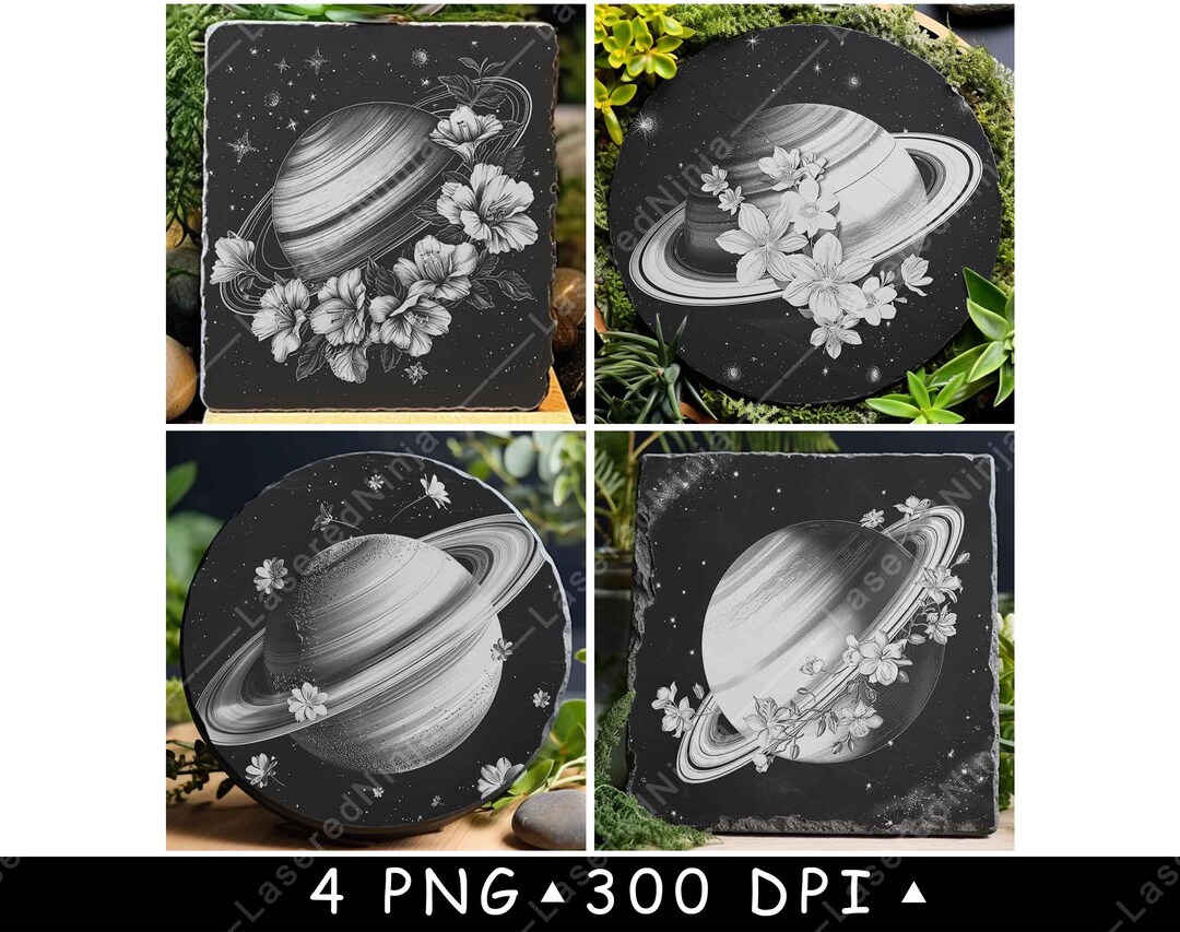 Planet Saturn Flower Galactic Space Cosmic Ring Celestial Laser File ...