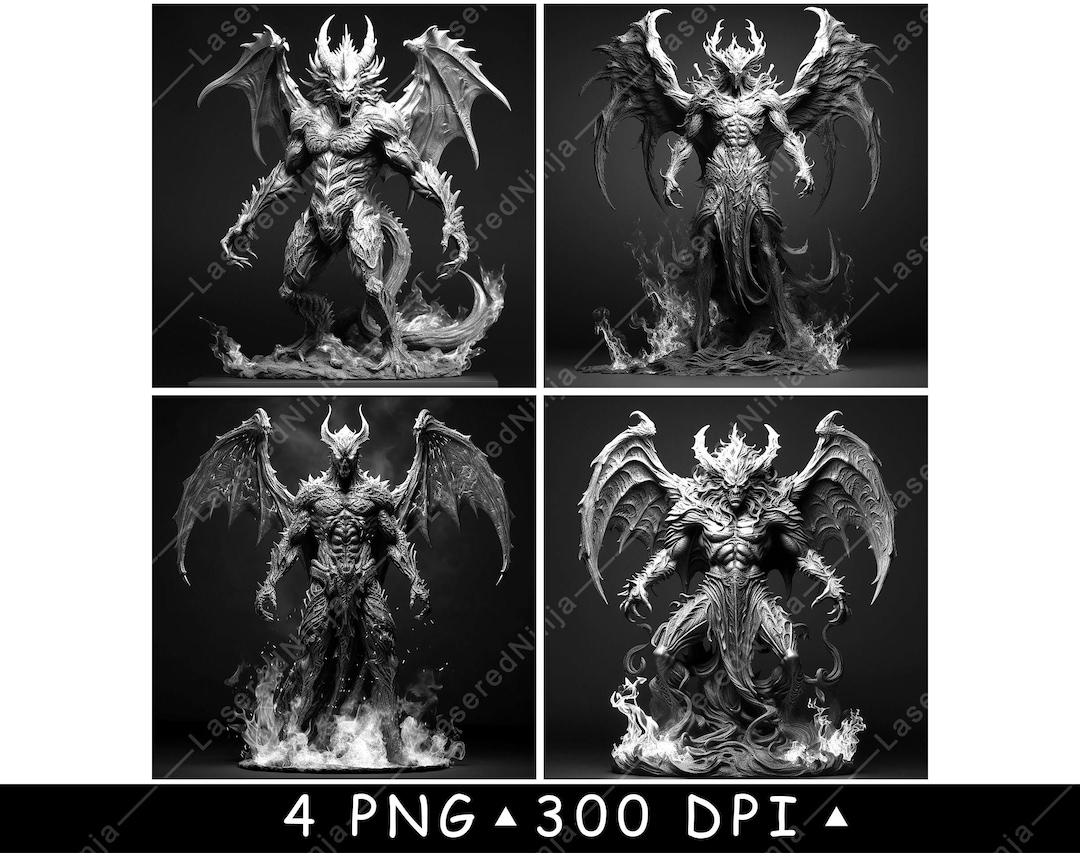 Demon Devil Monster Burning Evil Spirit Satan Anime Manga Laser File ...