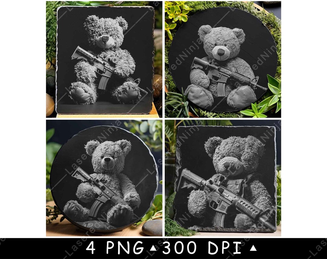 Teddy Bear Rifle Weapon Soft Toy Gun Armed Fluffy Killer Laser File ...