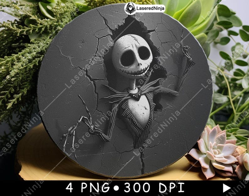 Spooky Skull Figure Art Gothic Wall Character PNG Creepy Halloween ...