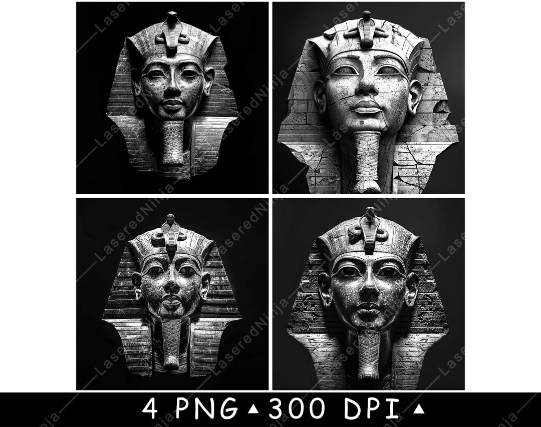 Pharaoh Head Statue Ruler Monarch Ancient Egypt Headdress Laser File ...