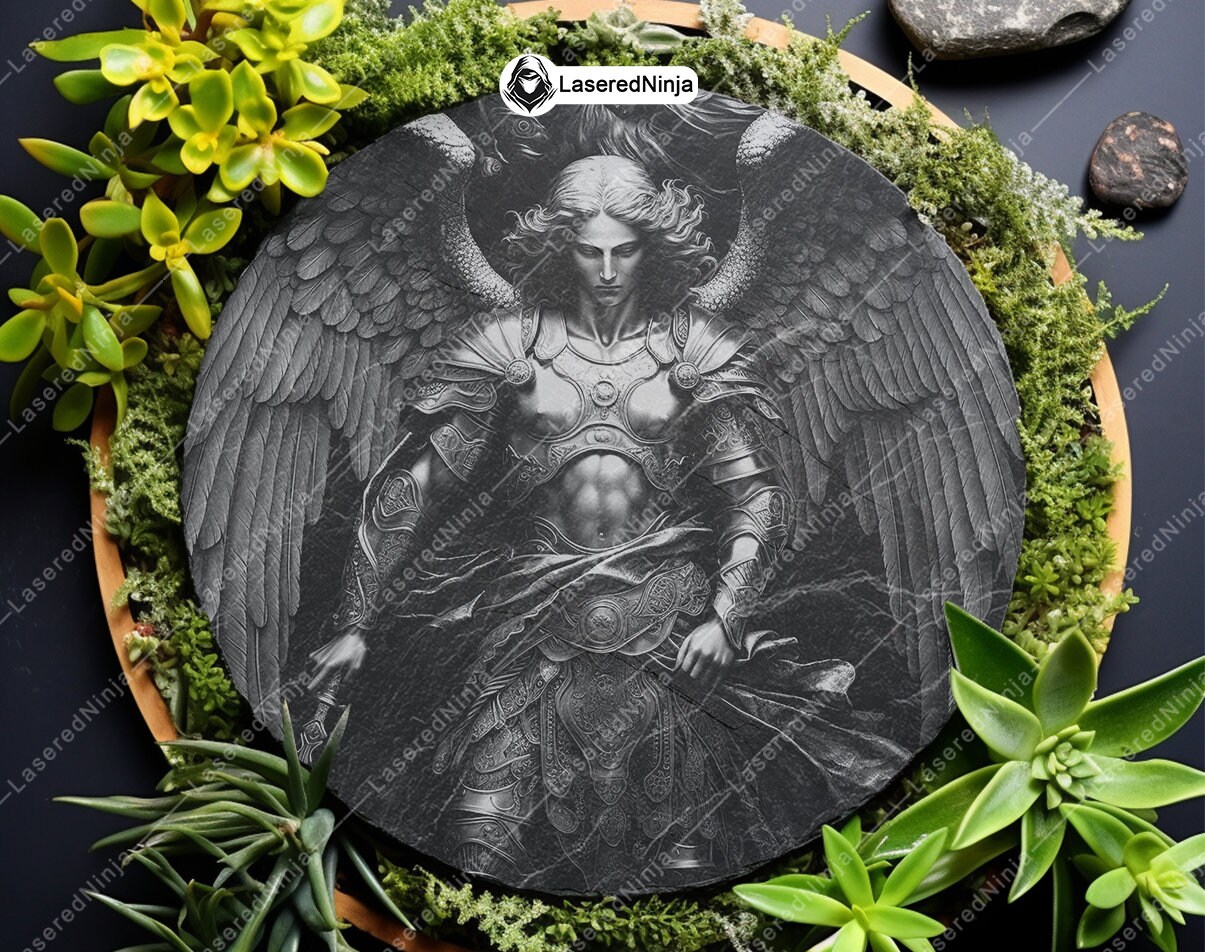 Michael Archangel Guardian Warrior St Seraph Scene Coaster Laser File ...