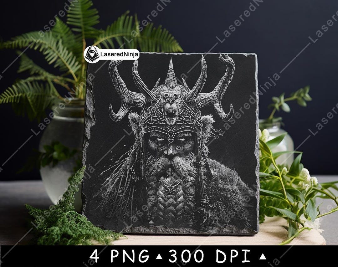 Viking Norse Warrior Odin Antler Helmet Braided Medieval Laser File ...